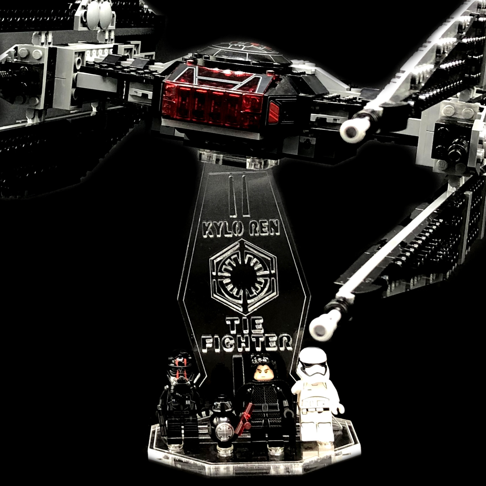 Acryl Display Stand - Acrylglas Modell Standfuss für LEGO 75179 Kylo ...