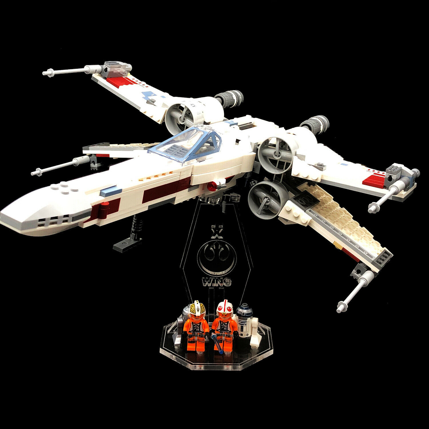 Acryl Display Stand Acrylglas Standfuss für LEGO 75218 X-Wing Starfighter